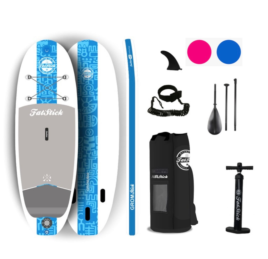 Kids 7’6 GromStick Inflatable Stand Up Paddle Board Package | Childs ...