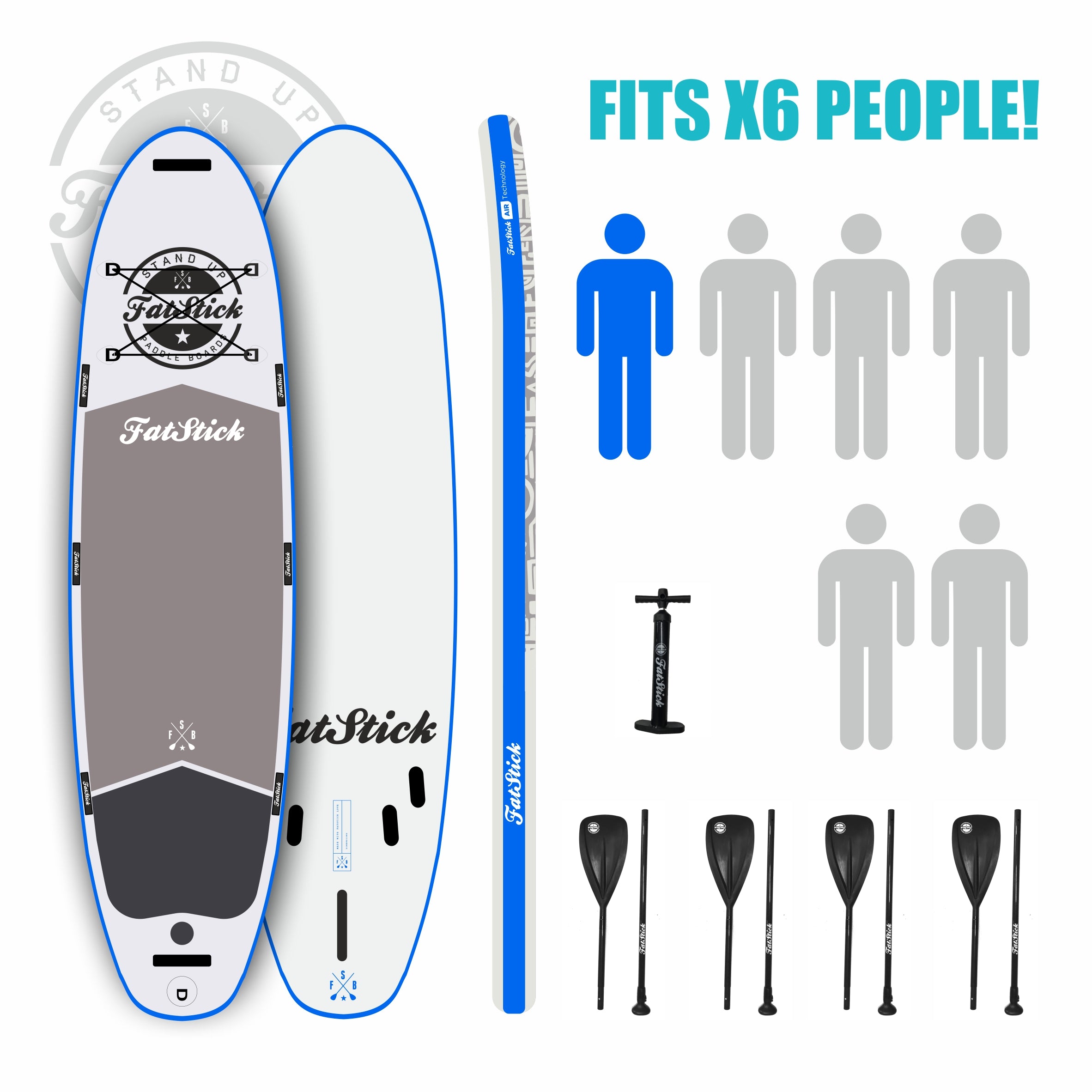 XL Giant Paddle Board - FatStick Boards
